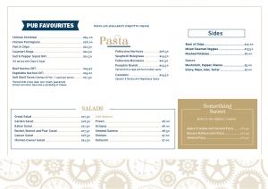 Our menu - Oatley Hotel